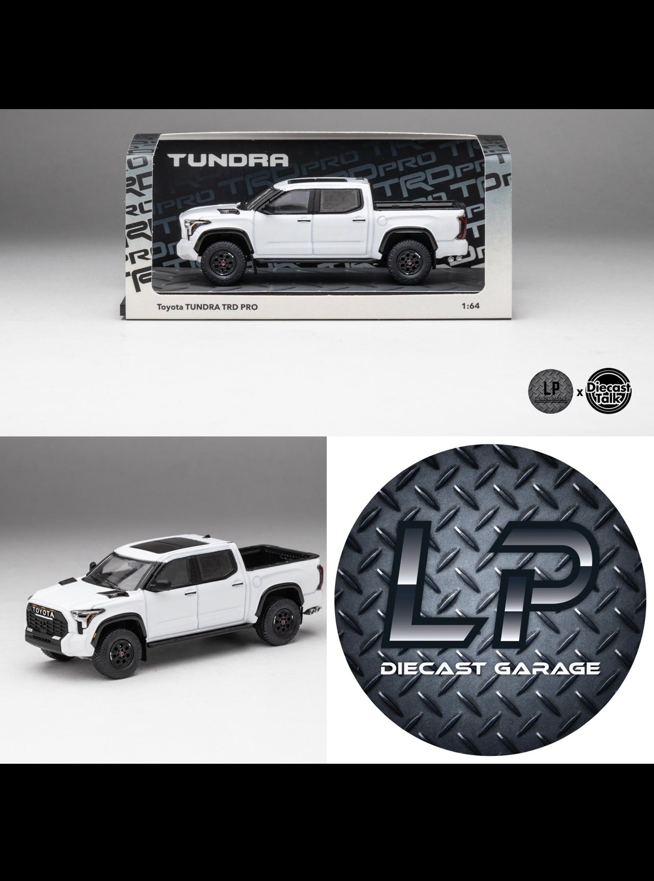 GCD 2024 Toyota Tundra TRD Pro White LP Exclusive 1:64 Diecast -- PRE – LP Diecast Garage