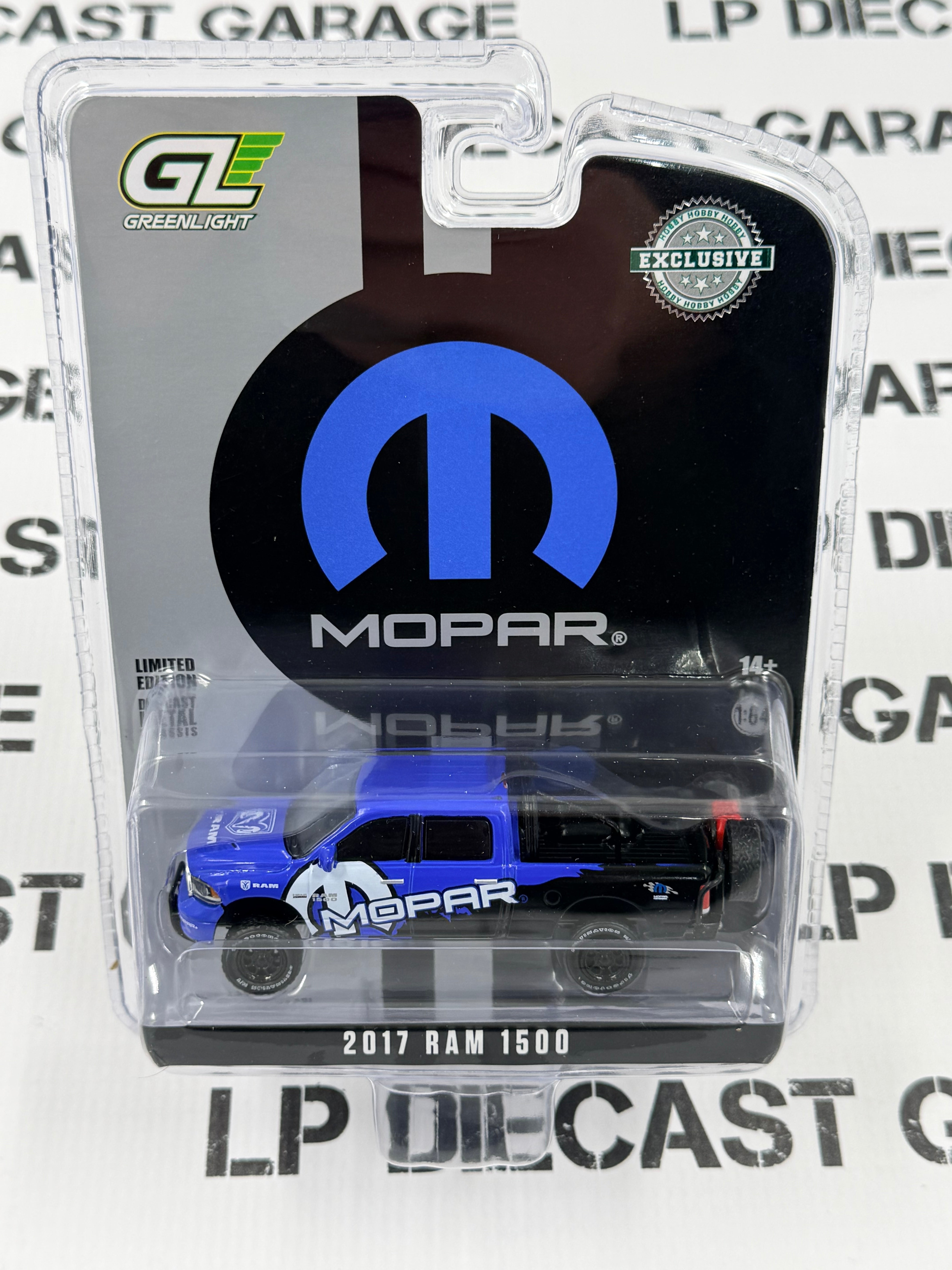 GREENLIGHT 2017 Ram 1500 Mopar Blue 1:64 Diecast Hobby Exclusive – LP ...