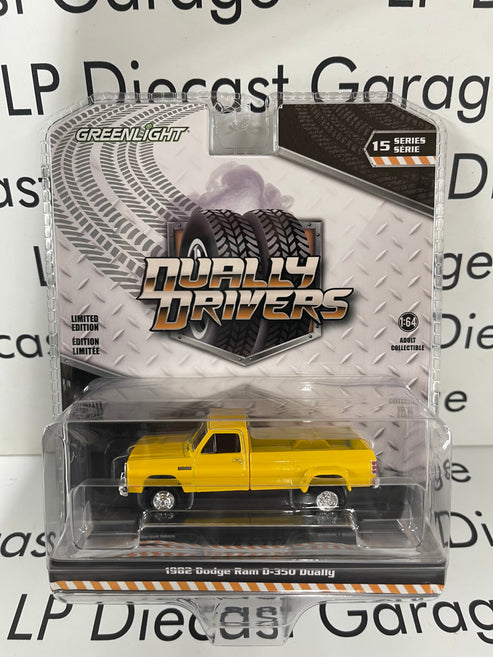 GREENLIGHT 1982 Dodge Ram D350 Yellow Truck 1:64 Diecast Dually Driver ...