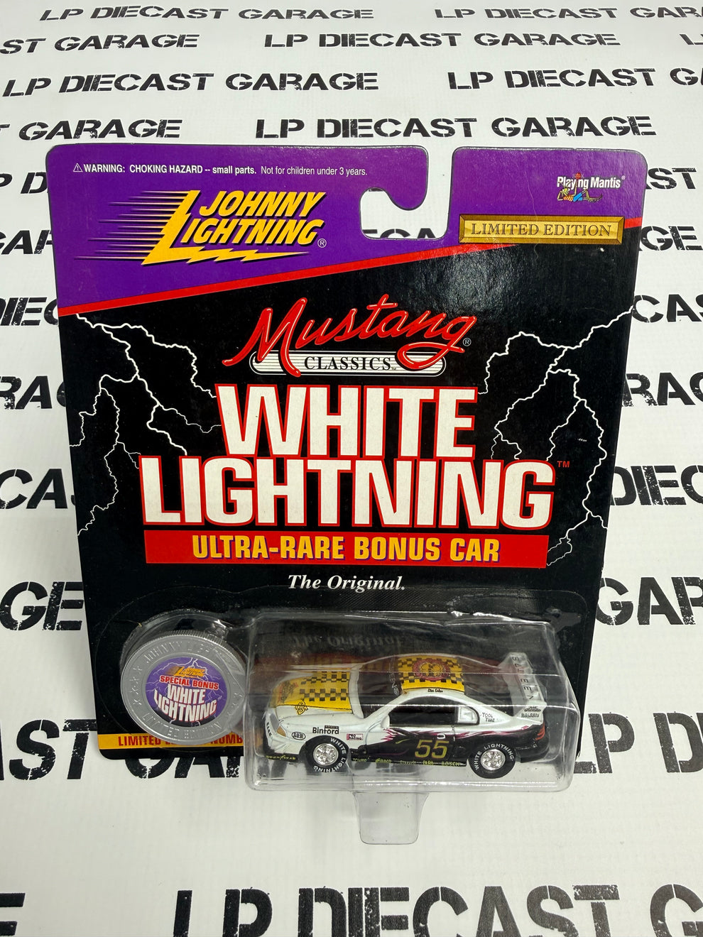 CHASE JOHNNY WHITE LIGHTNING Ford Mustang Race Car 1:64 Diecast – LP ...