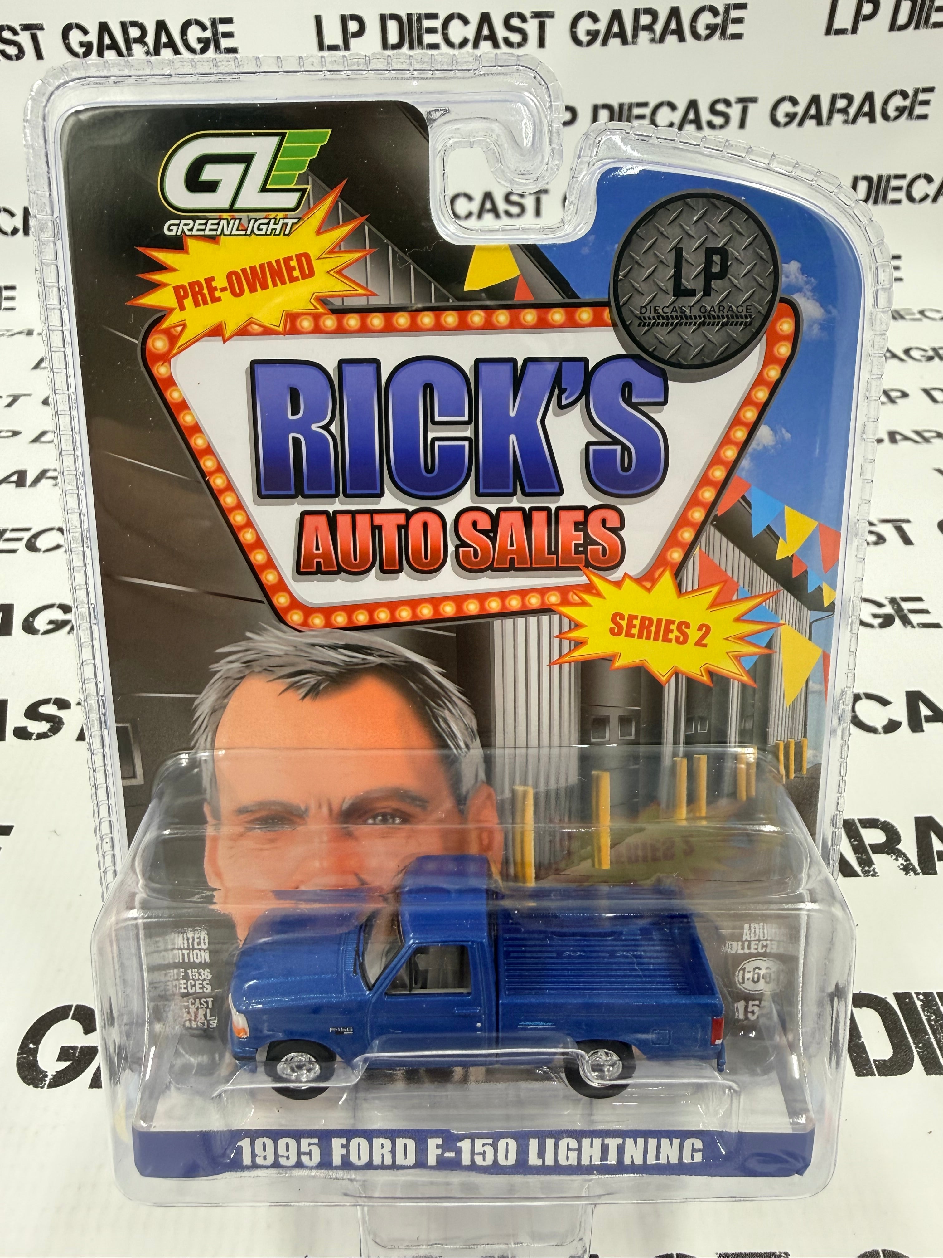 GREENLIGHT 1995 Ford F-150 Lightning Custom Blue LP Exclusive 1:64 Die ...